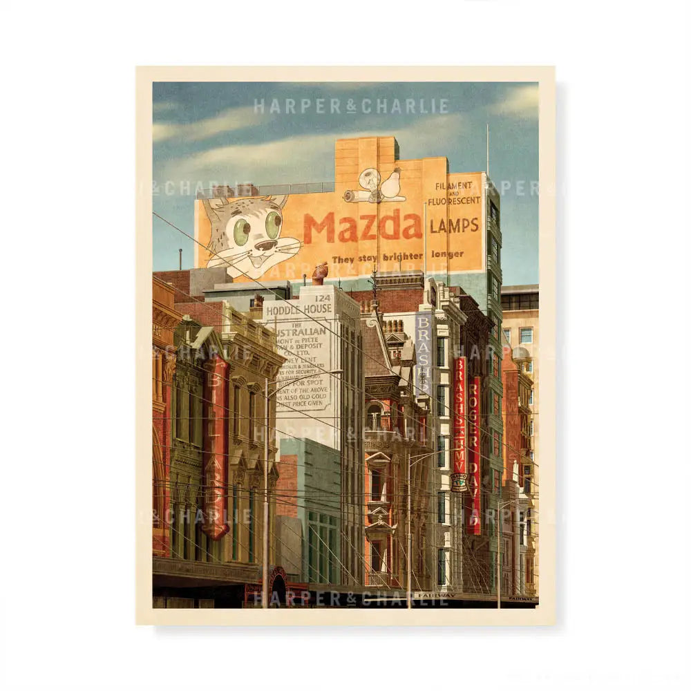 Buy Mazda Cat Sign Melbourne print online I Fast delivery – Harper ...