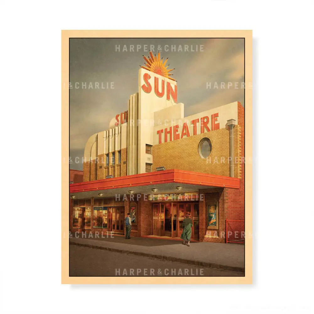 Sun Theatre, Yarraville art print vintage-inpired I Fast delivery ...